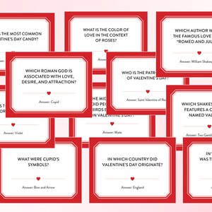 Valentine Trivia, Trivia Quiz, Printable Valentine's Day Party Game ...