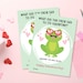 6 Printable Valentine Cards for Kids, Funny Animal Jokes, Classroom ...