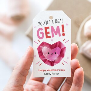 You're a Gem Valentine Card, Printable Valentine's Card, Classroom ...