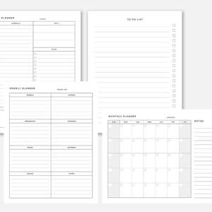 Printable Planner Kit, Daily Planner, Weekly Planner, Monthly Planner ...
