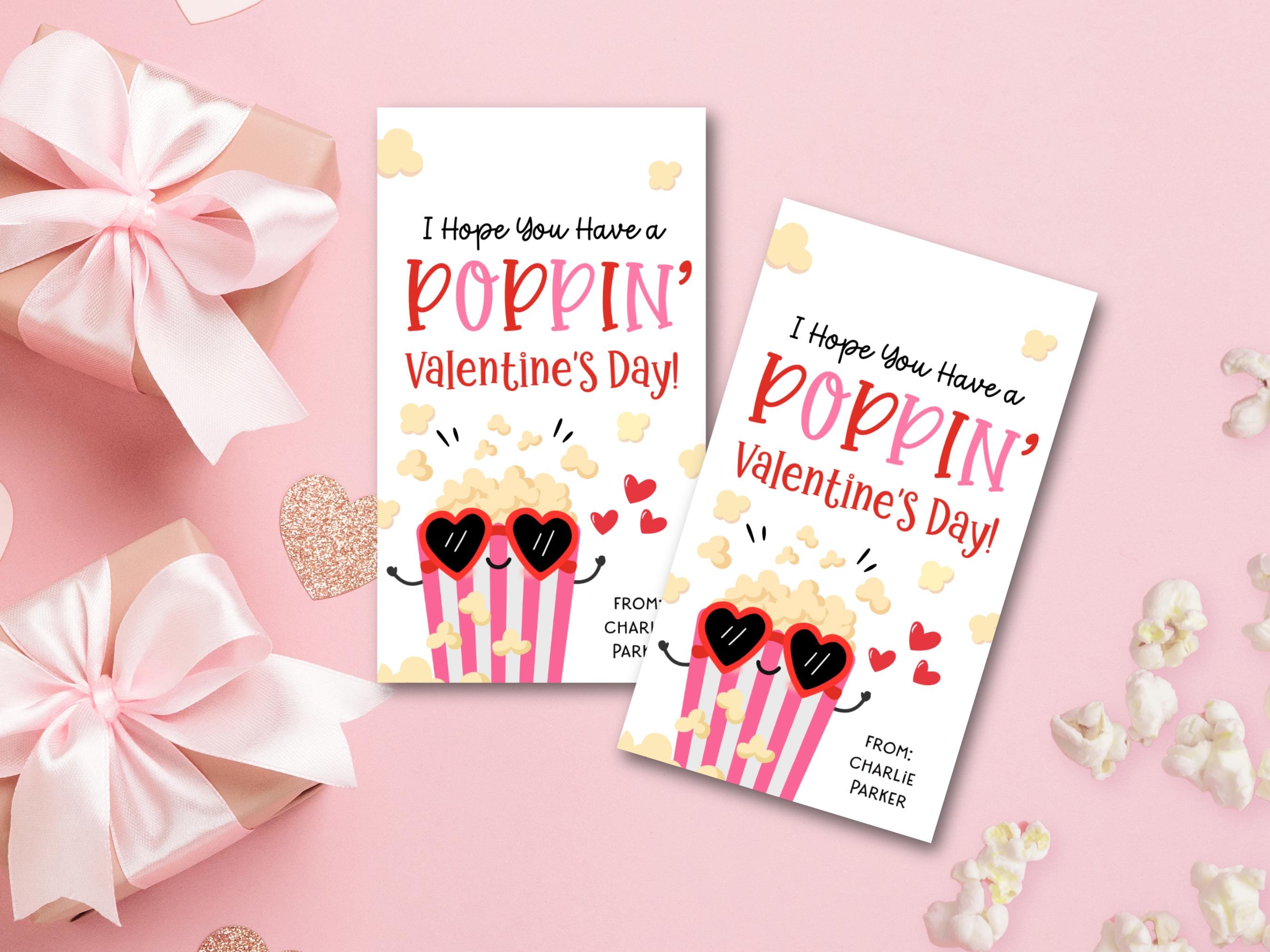 Have a Poppin' Valentine's Day, Printable Popcorn Valentine Tag ...