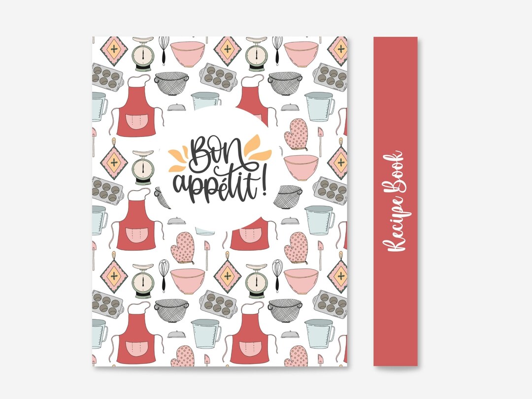 Recipe Binder Cover, Kitchen Binder Kit, Recipe Book Cover, Binder ...