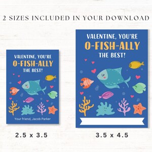 O-fish-ally the Best, Classroom Valentine, Printable Kids School ...