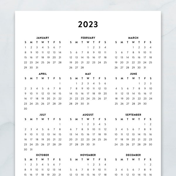 Calendar Printable - Etsy