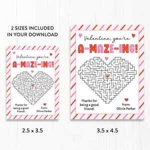 You Are Amazing, Maze Printable Classroom Valentine Card, You Are A ...