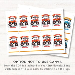 You Are a Wheelie Great Friend, Printable Kids Classroom Valentine Card ...