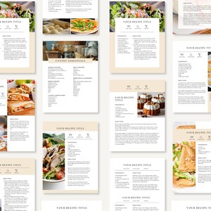Canva Recipe Book Template, Editable Cookbook, Printable Recipe Ebook ...