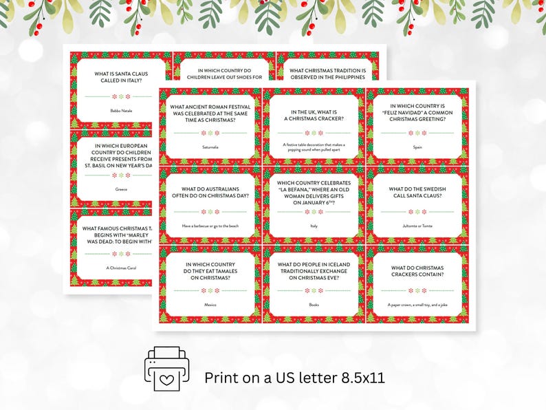 Christmas Trivia, Trivia Quiz, Printable Christmas Party Game, Fun ...