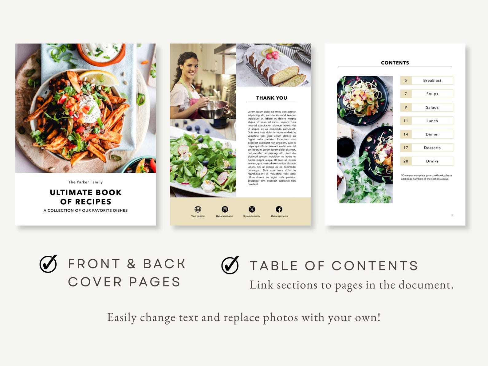 Apple Pages Editable Recipe Template, Recipe Book for Apple Pages ...