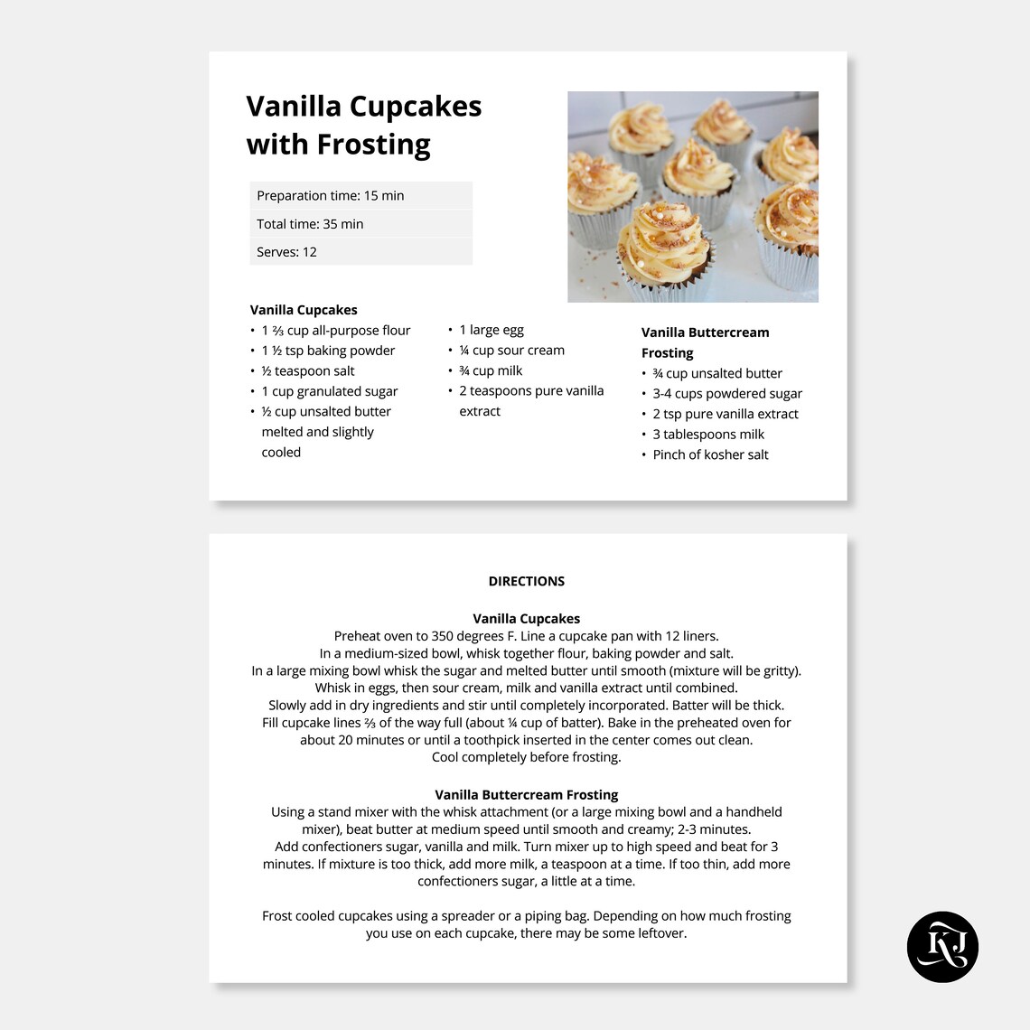 5x7 Recipe Card Editable Recipe Card in MS Word 5x7 Recipe - Etsy Canada
