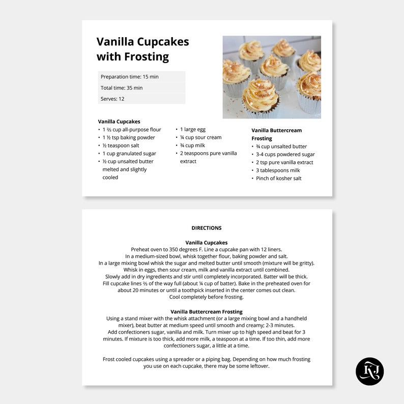 5x7 Recipe Card Editable Recipe Card in MS Word 5x7 Recipe - Etsy Canada