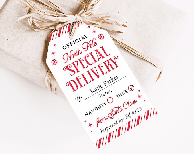 Gift Tag From Santa, North Pole Gifts for Kids, Santa Gift Tags, North ...