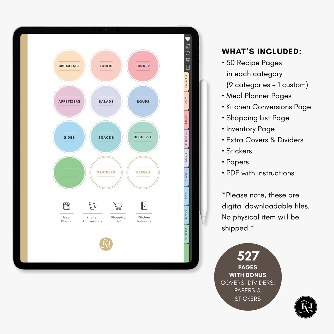 Goodnotes Recipe Book Digital Recipe Book for Goodnotes - Etsy