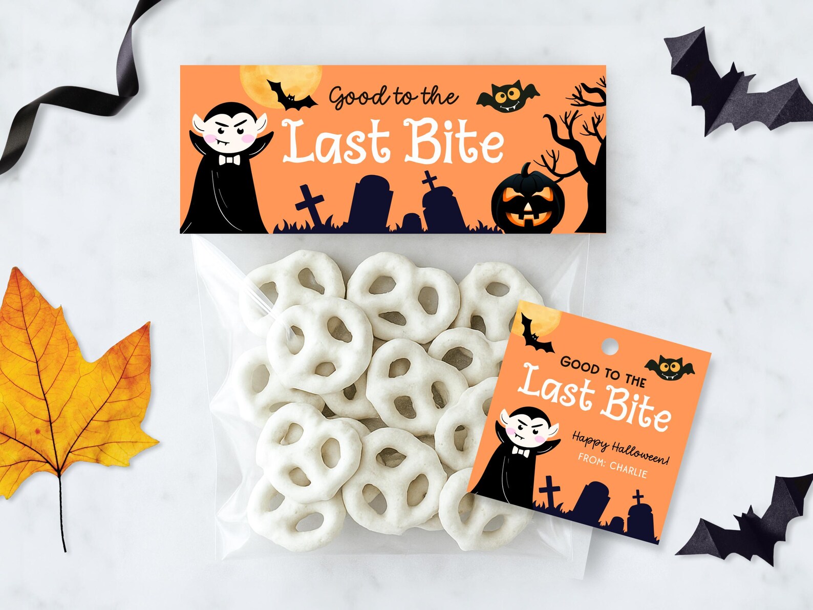 Halloween Treat Bag Topper & Tag Printable, Good to the Last Bite ...