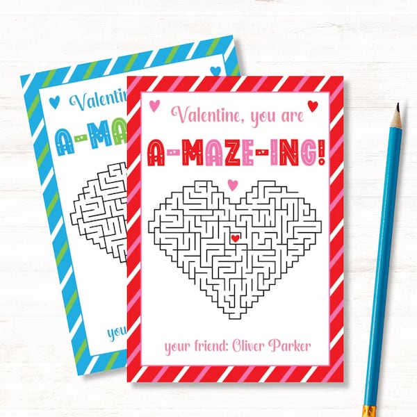 Maze Valentine - Etsy