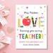 I Love Having You as My Teacher, Printable Valentine Gift Tag, Editable ...