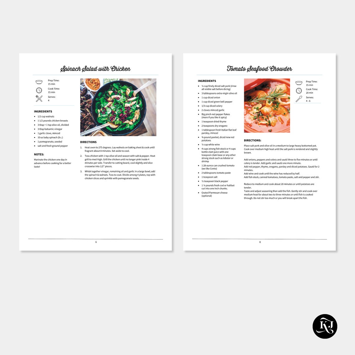 Recipe Book Template Editable Recipe Book in Word Recipe - Etsy