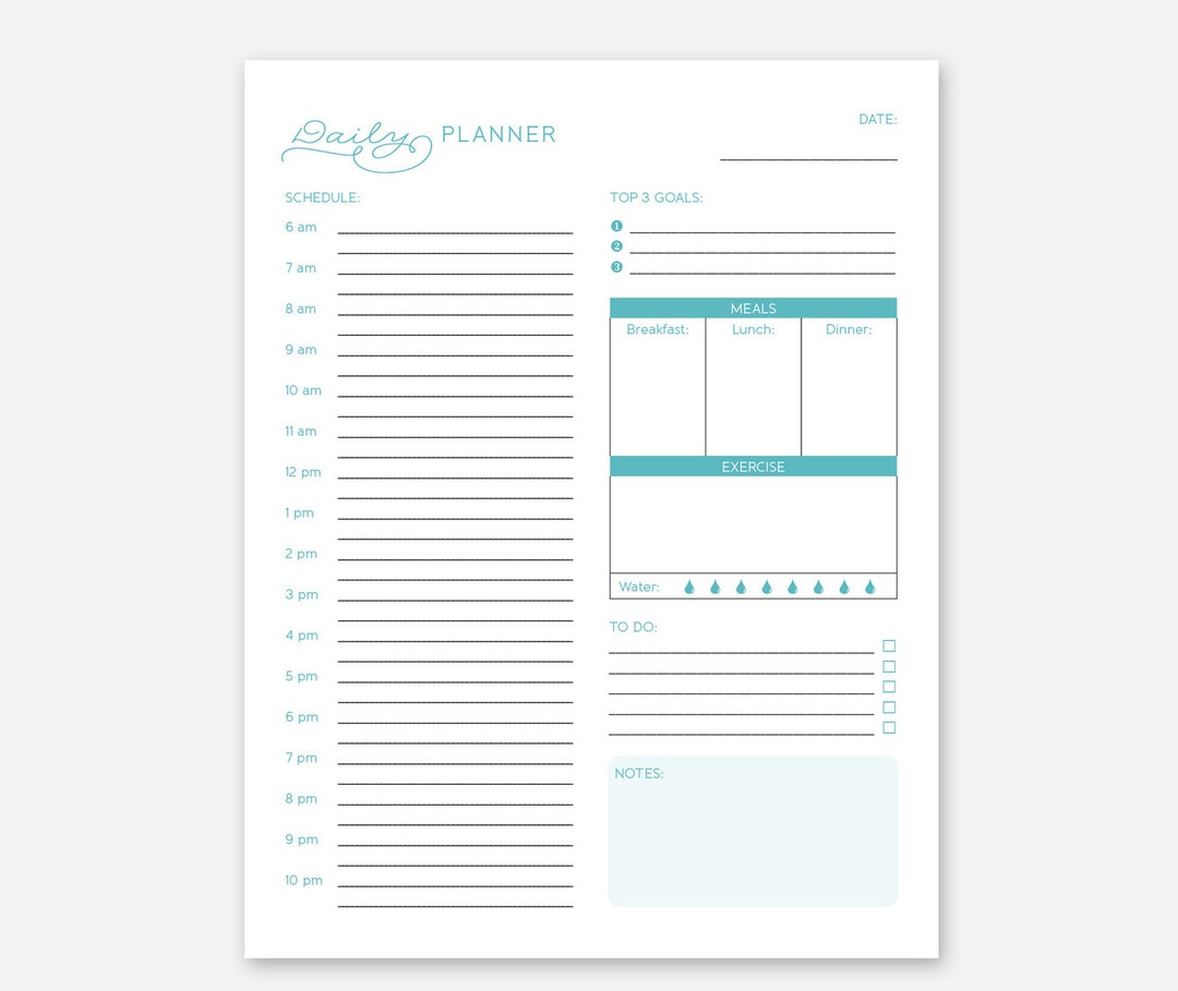 Daily Printable Planner, Office Daily Planner, Daily to Do List, Day ...