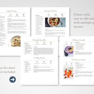 Editable Recipe Book, Word Template, Printable Cookbook Binder, Kitchen ...