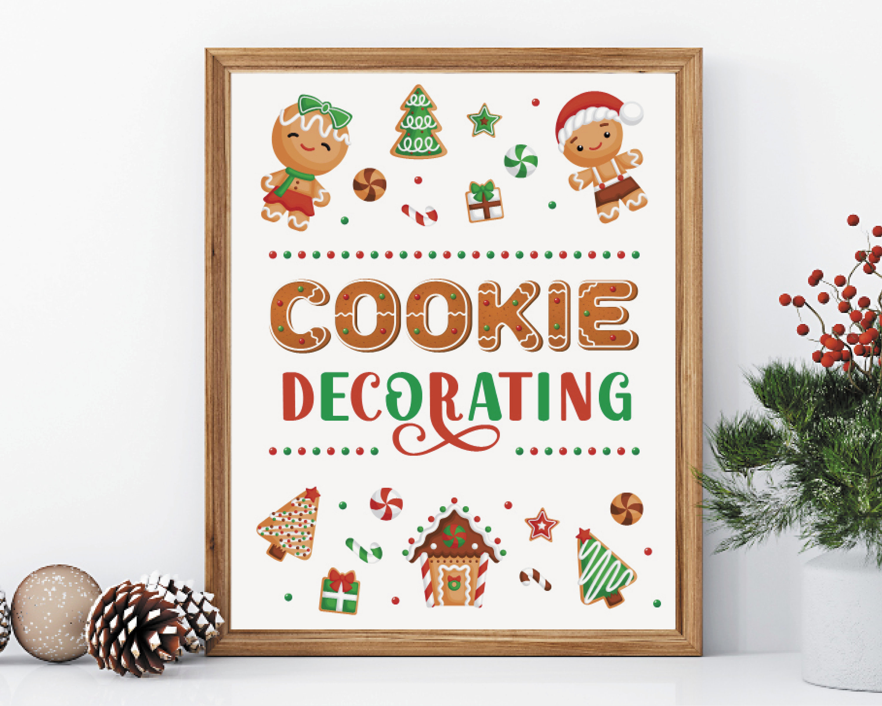 Cookie Decorating Station Sign Printable Christmas Party - Etsy