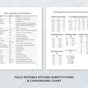 Editable Cookbook MS Word Template Classic Style, Printable Recipe Book Binder Kit, Kitchen ...