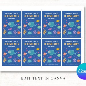 O-fish-ally the Best, Classroom Valentine, Printable Kids School ...