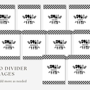 Printable Kitchen Recipe Binder Cover, Editable Recipe Binder Cover ...