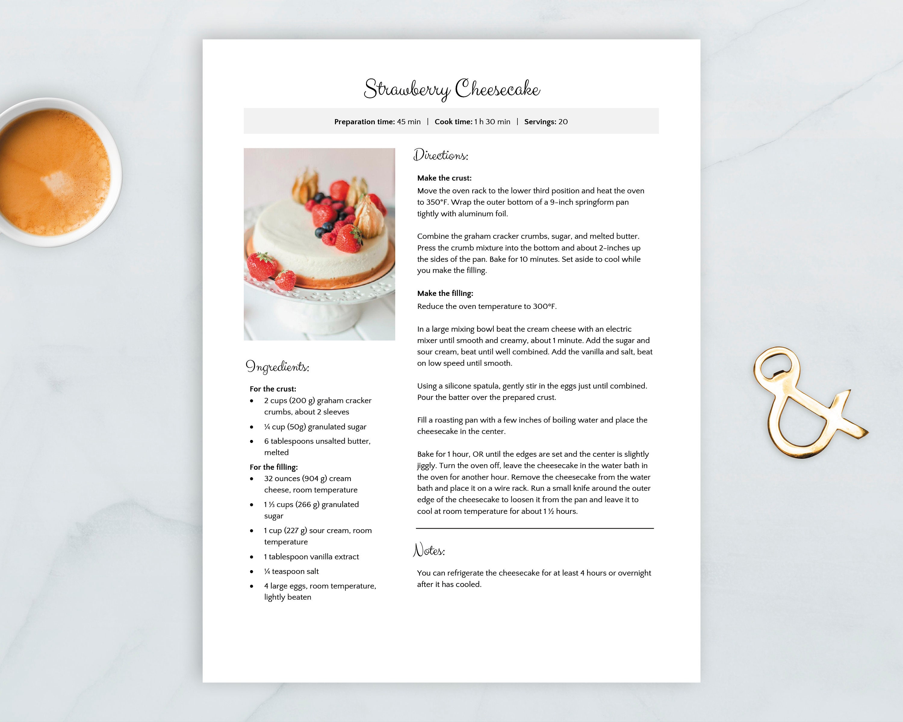 Recipe Template Word