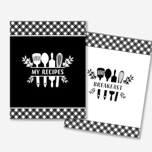 Printable Kitchen Recipe Binder Cover, Editable Recipe Binder Cover ...