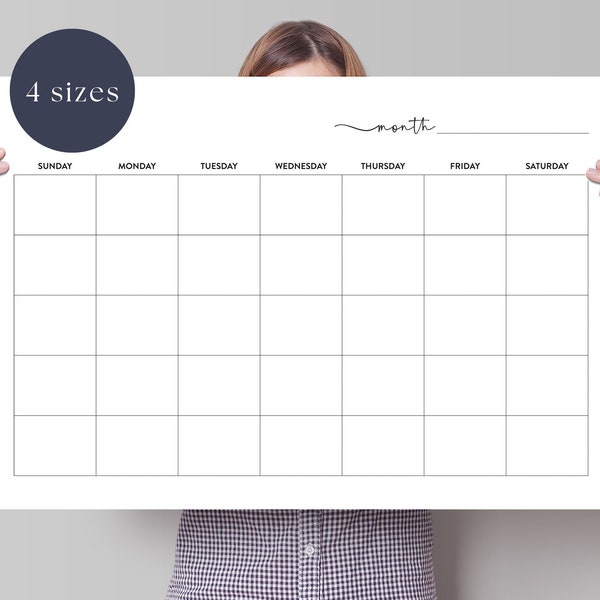 Calendar SVG, Monthly Calendar SVG Cut File, Calendar PNG File ...