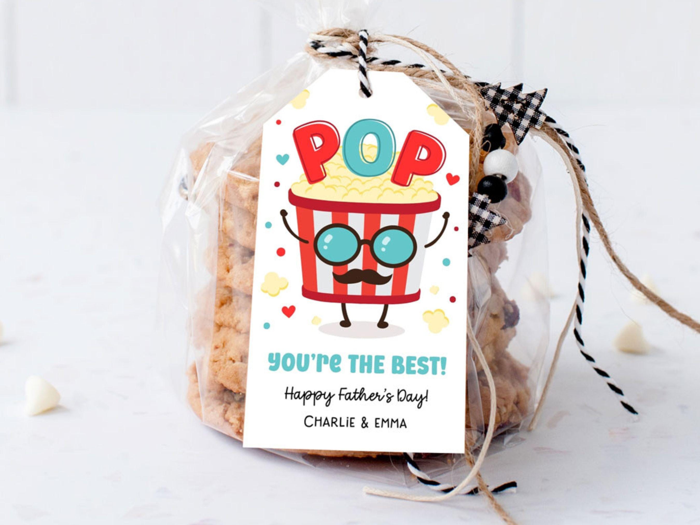 Pop You're the Best Printable Father's Day Tag, Canva Editable Gift Tag ...