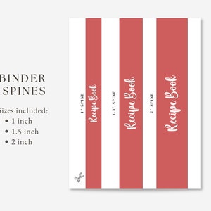 Recipe Binder Cover, Kitchen Binder Kit, Recipe Book Cover, Binder ...