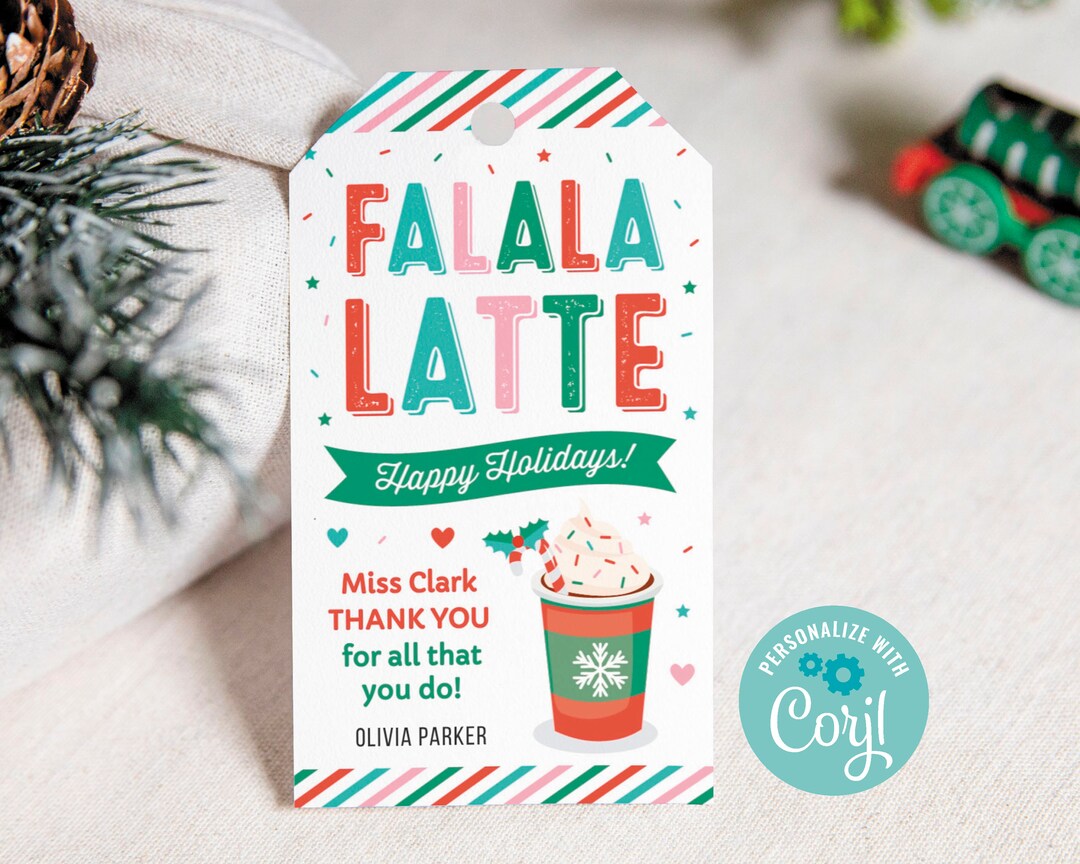 Holiday Latte Appreciation Gift Tag Christmas Tag for - Etsy UK