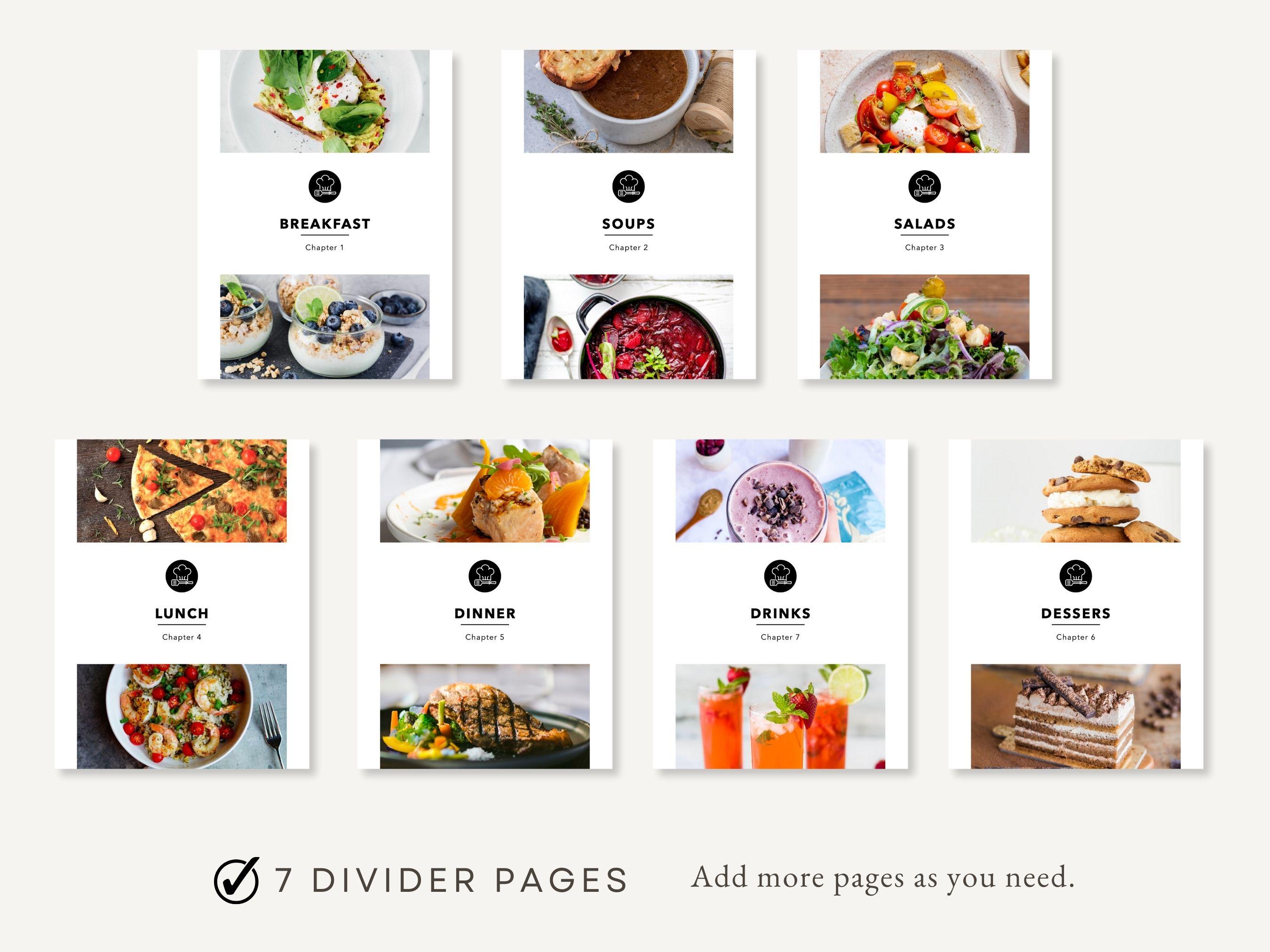 Apple Pages Editable Recipe Template, Recipe Book for Apple Pages ...