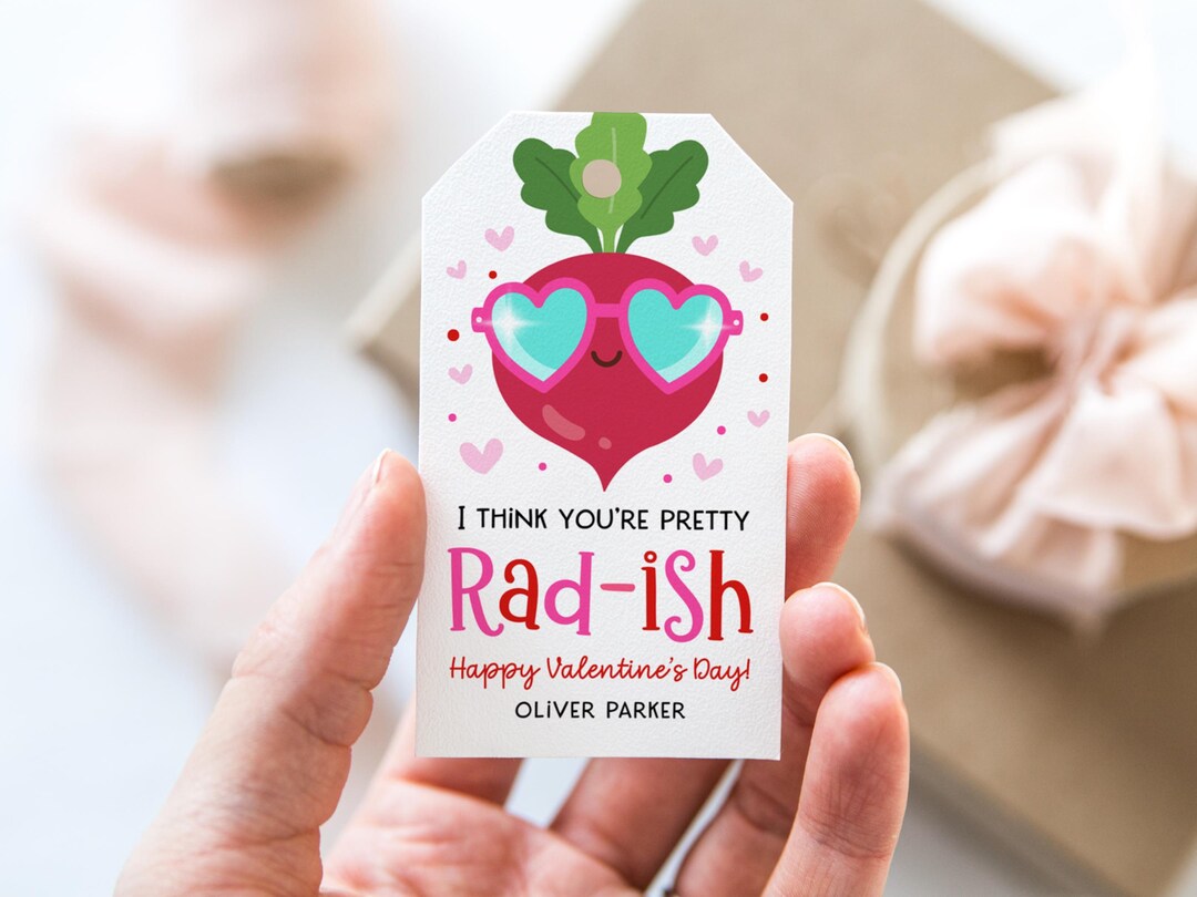 You're Pretty Rad-ish, Printable Valentine's Day Gift Tag, Kids ...