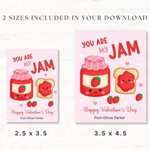 You Are My Jam, Printable Kids Jam and Toast Classroom Valentine ...