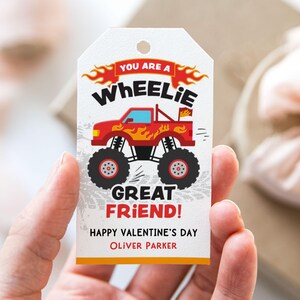 You Are a Wheelie Great Friend, Printable Kids Classroom Valentine Card ...