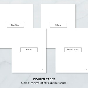 Editable Cookbook MS Word Template Classic Style, Printable Recipe Book Binder Kit, Kitchen ...