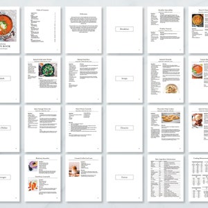 Editable Cookbook MS Word Template Classic Style, Printable Recipe Book ...