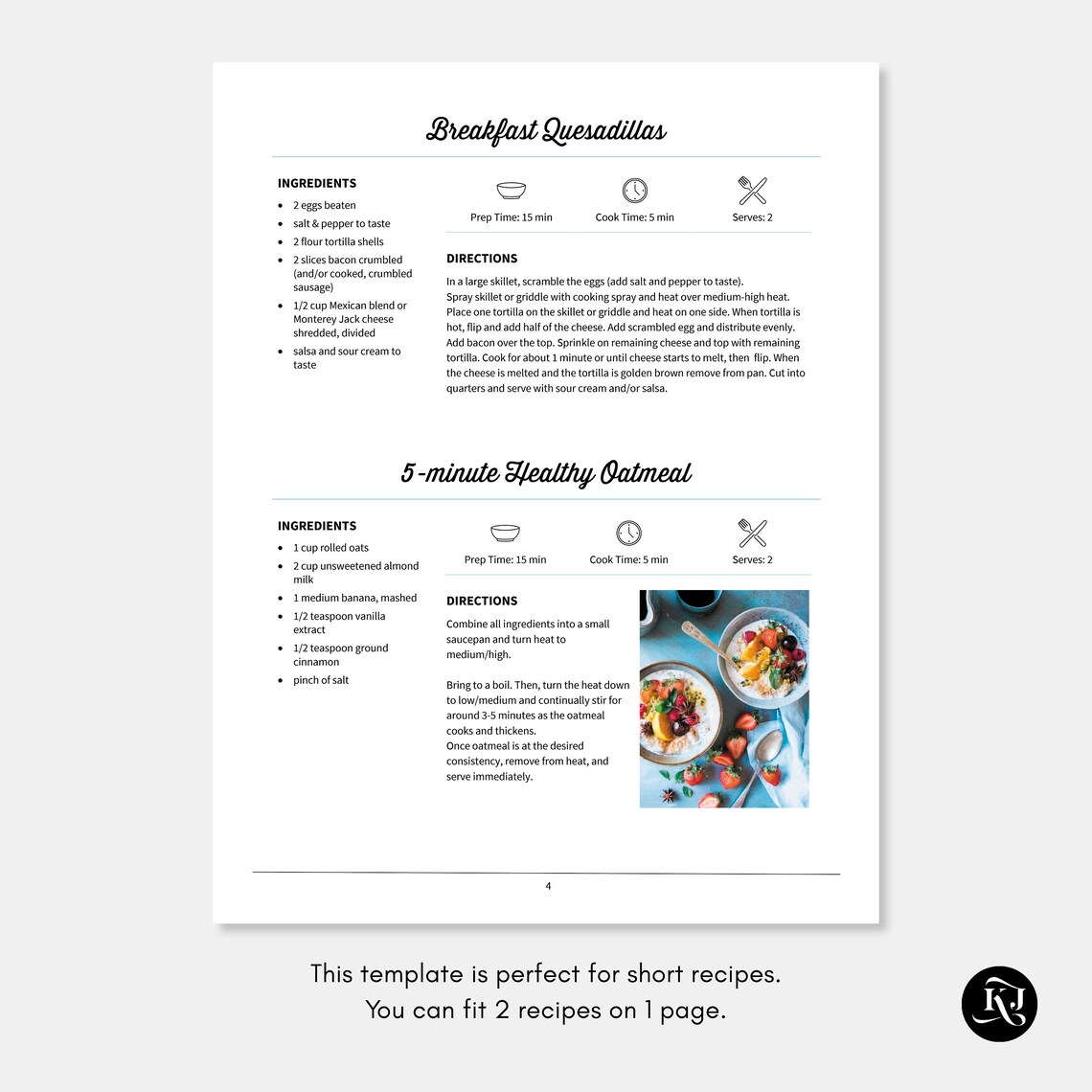 Recipe Book Template Editable Recipe Book in Word Recipe - Etsy