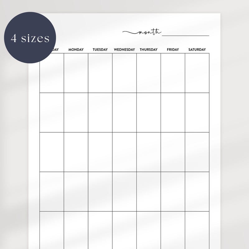 Extra Large Wall Calendar - Etsy