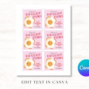 You're an Egg-cellent Friend, Cute Egg, Valentine's Day Tag, Excellent ...
