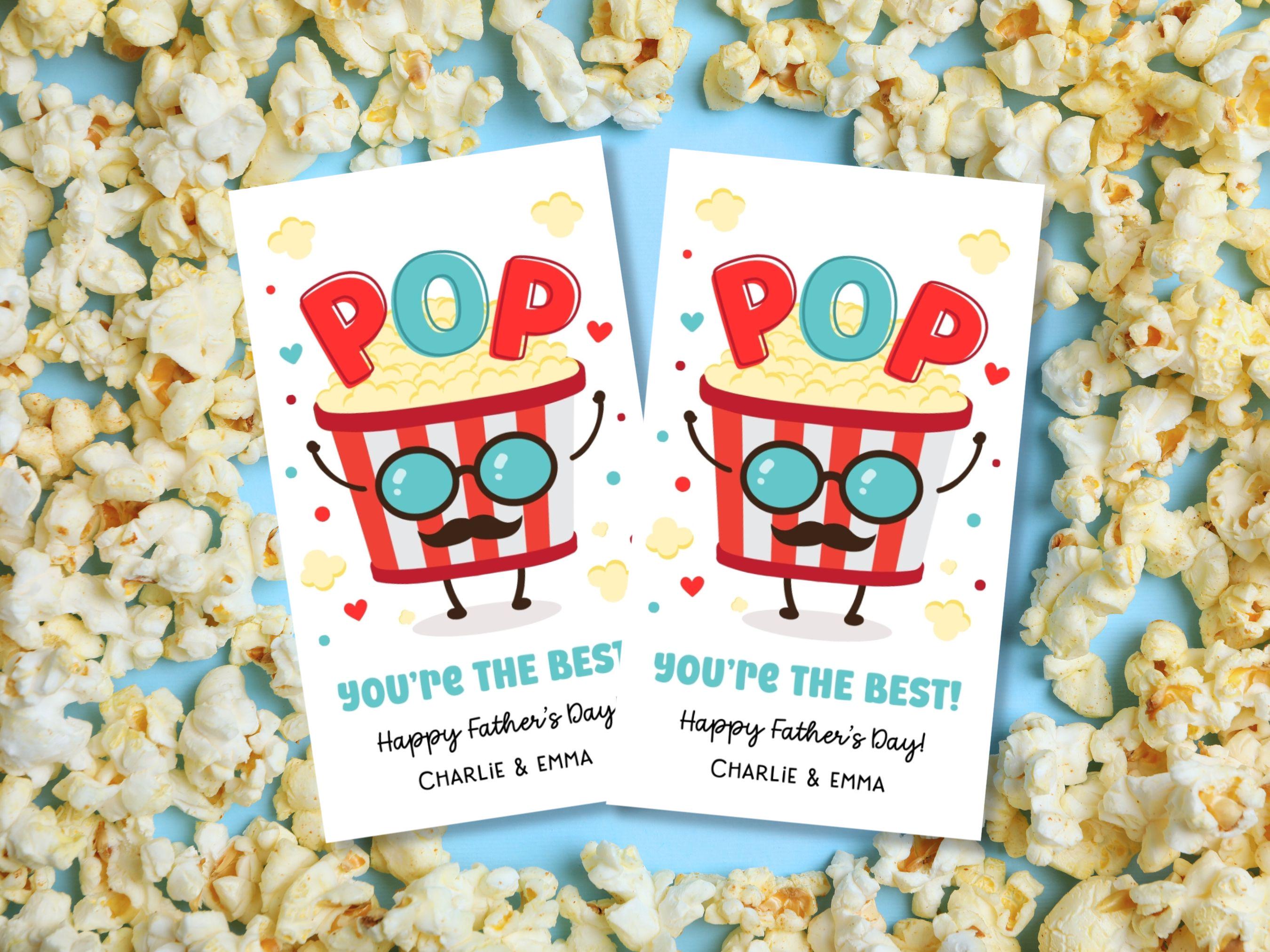 Pop You're the Best Printable Father's Day Tag, Canva Editable Gift Tag ...