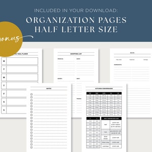 Half Page Recipe Template for MS Word, Half Letter Editable Template ...