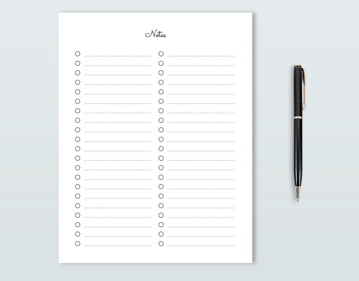 To Do List Simple Printable Notes List Fillable to Do List - Etsy