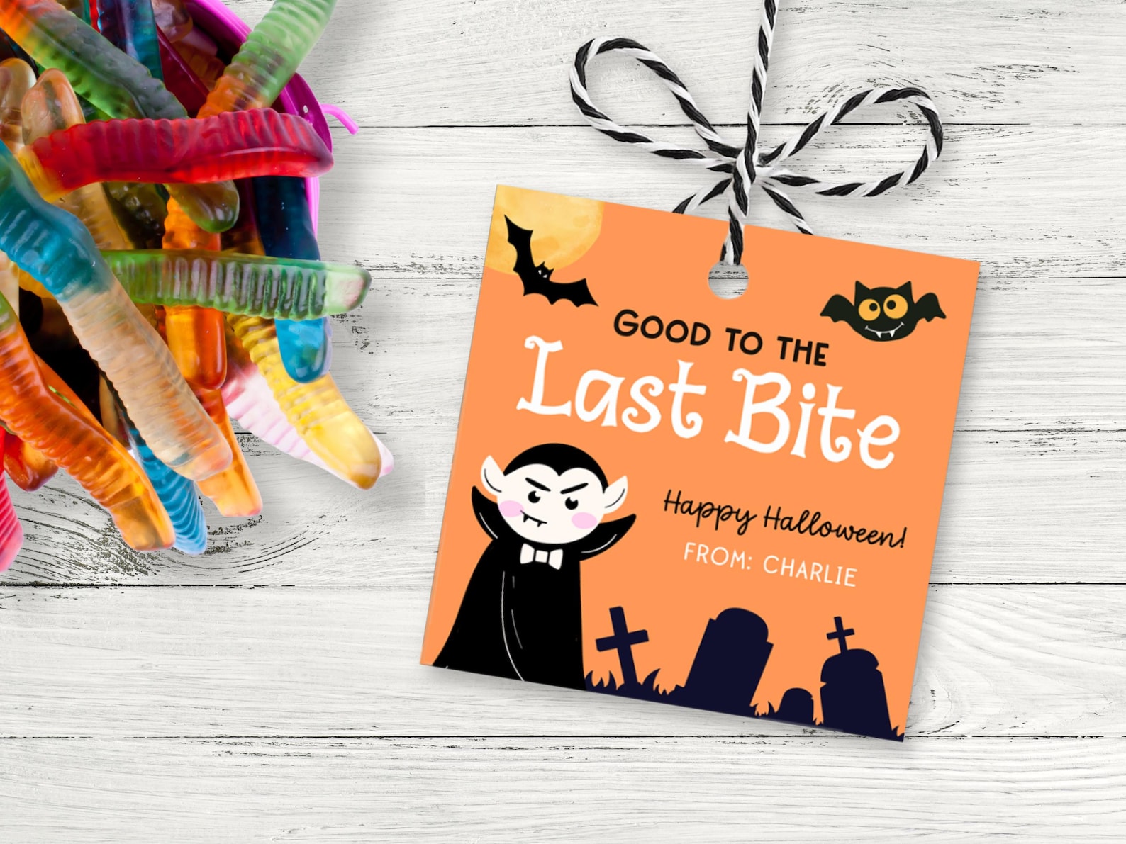 Halloween Treat Bag Topper & Tag Printable, Good to the Last Bite ...