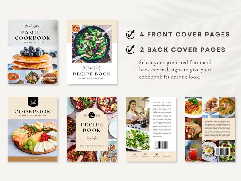 Canva Recipe Book Template, Editable Cookbook, Printable Recipe Ebook ...