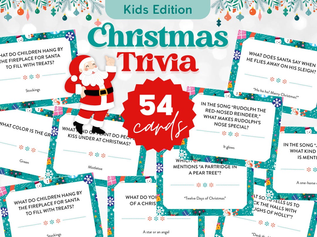 Christmas Trivia for Kids, Trivia Quiz for Children, Printable ...
