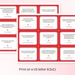 Valentine Trivia, Trivia Quiz, Printable Valentine's Day Party Game ...