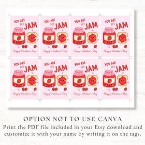 You Are My Jam, Printable Kids Jam and Toast Classroom Valentine ...